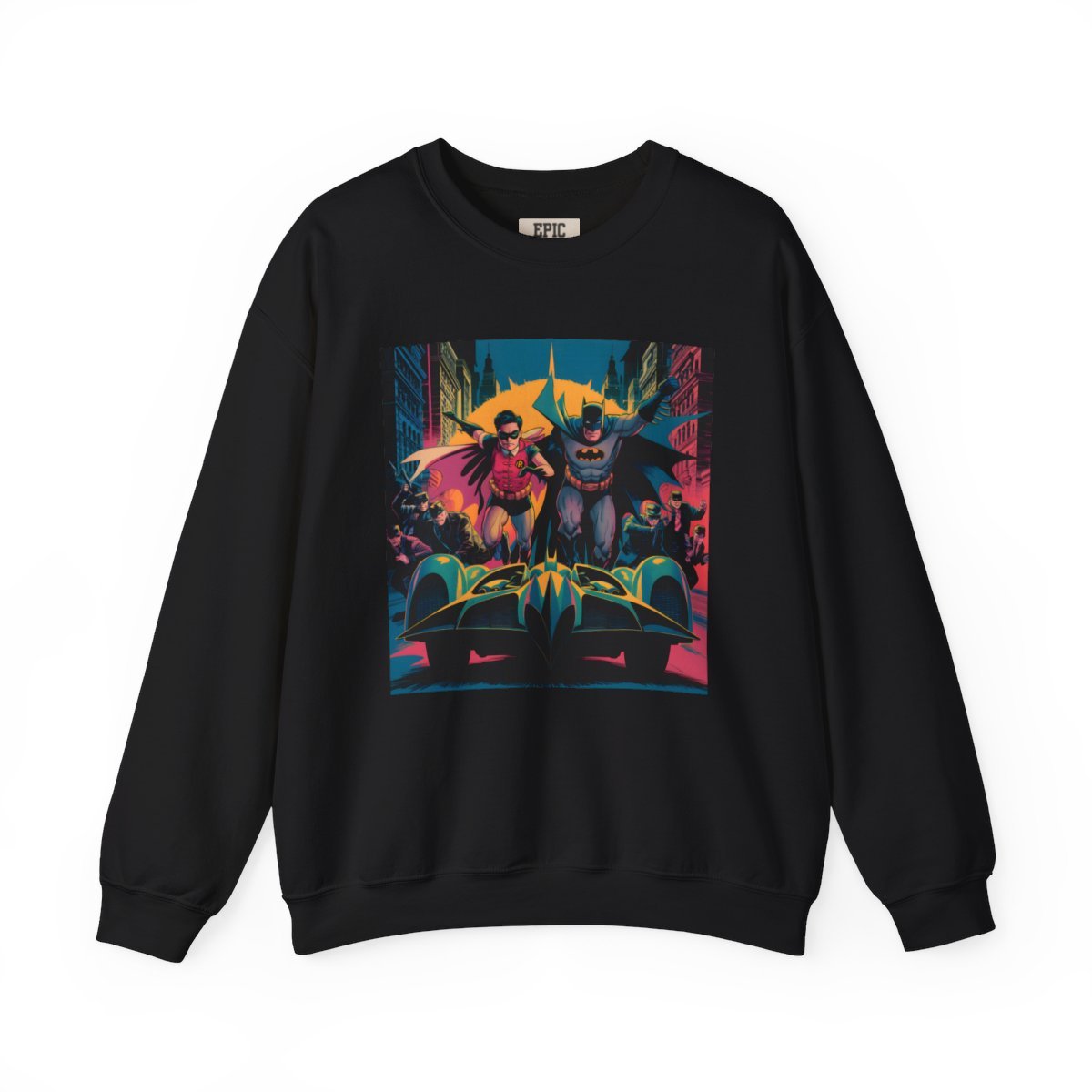 Batman & Robin Retro Sweatshirt - Superhero Vintage Sweatshirt ...